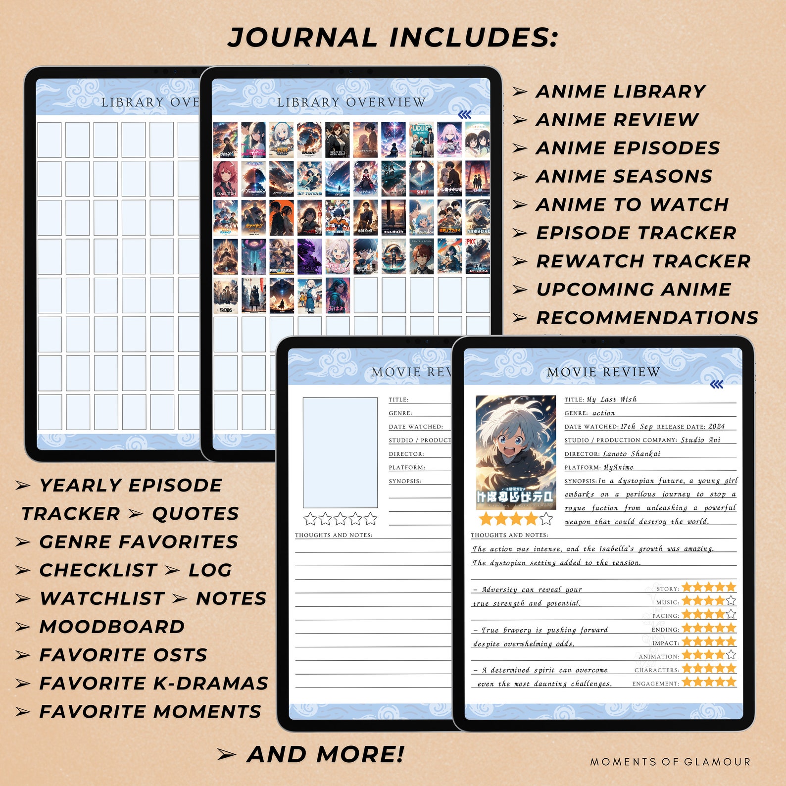 Anime Planner for Series Tracking Anime Notebook for Anime Lover Gift ...