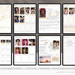 Digital K Drama Journal Kdrama Tracker Digital K-drama Journal for ...