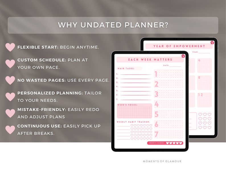 Digital Planner Dream Life Planner Digital Journal for Her Cute Planner ...