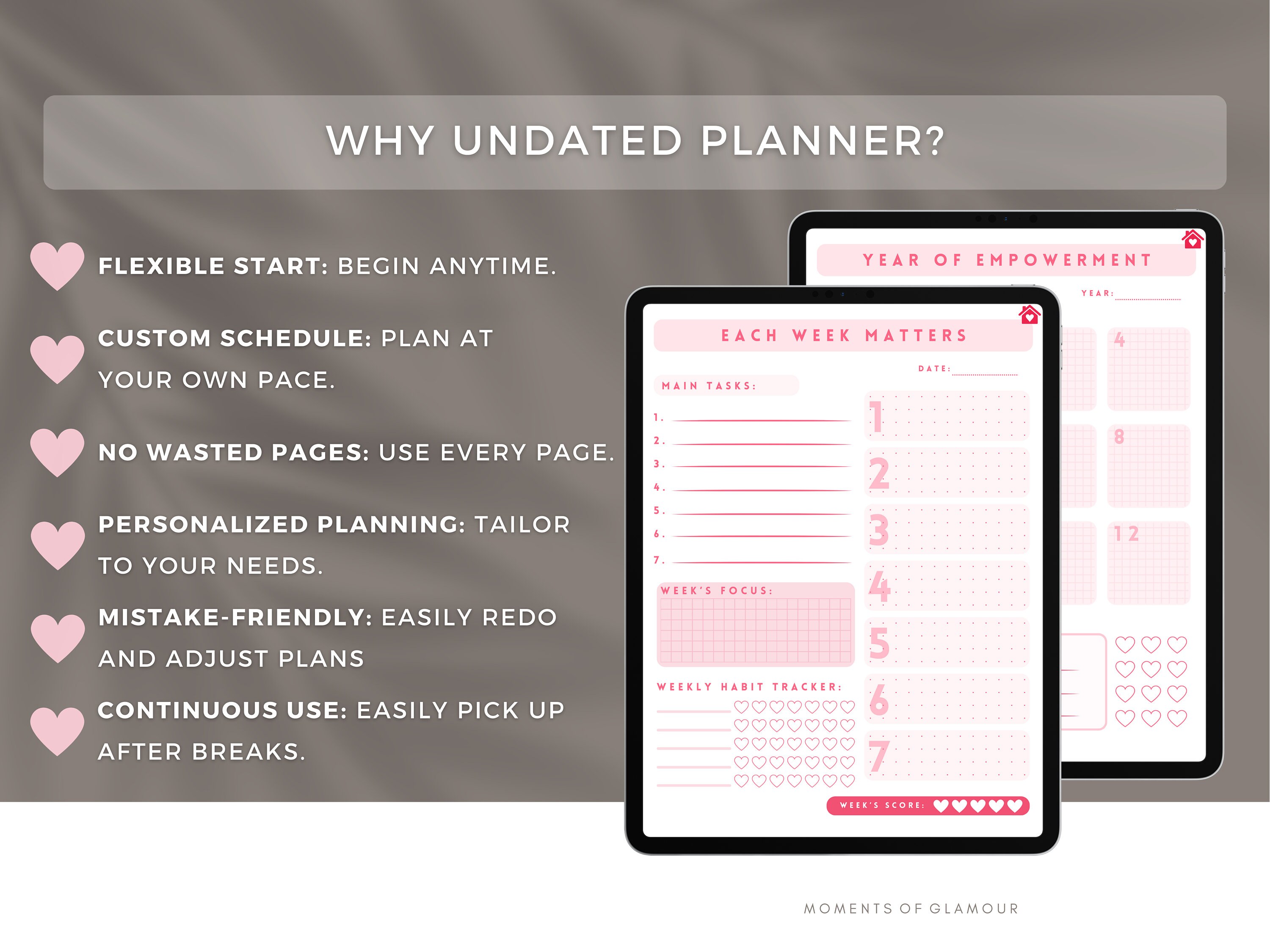 Digital Planner Dream Life Planner Digital Journal for Her Cute Planner ...