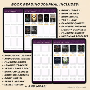 Book Reading Tracker for Fantasy Reading Journal Goodnote Book Review ...