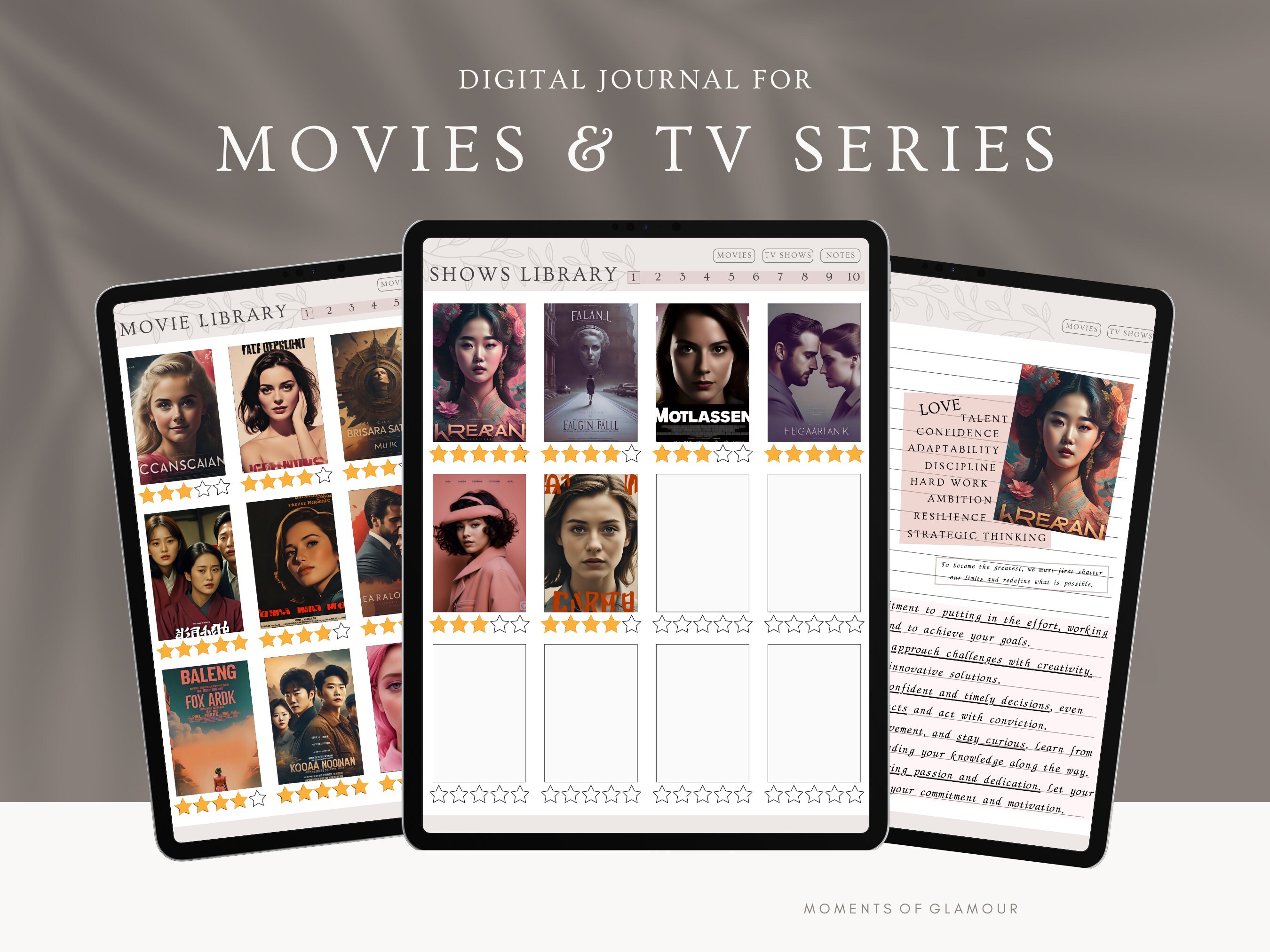 Movie Journal Digital Movie Library Goodnotes Movie Review Digital ...