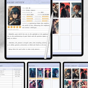 Anime Journal Digital Planner for Anime Fan Notebook Anime Tracker ...