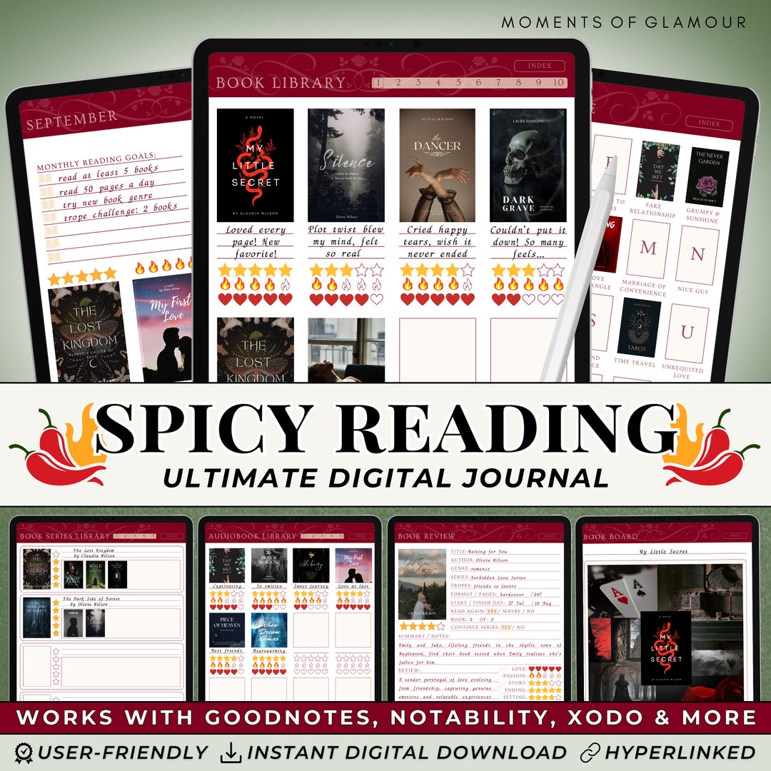 Spicy Reading Journal for Urban Romance Book Reading Planner to Track ...