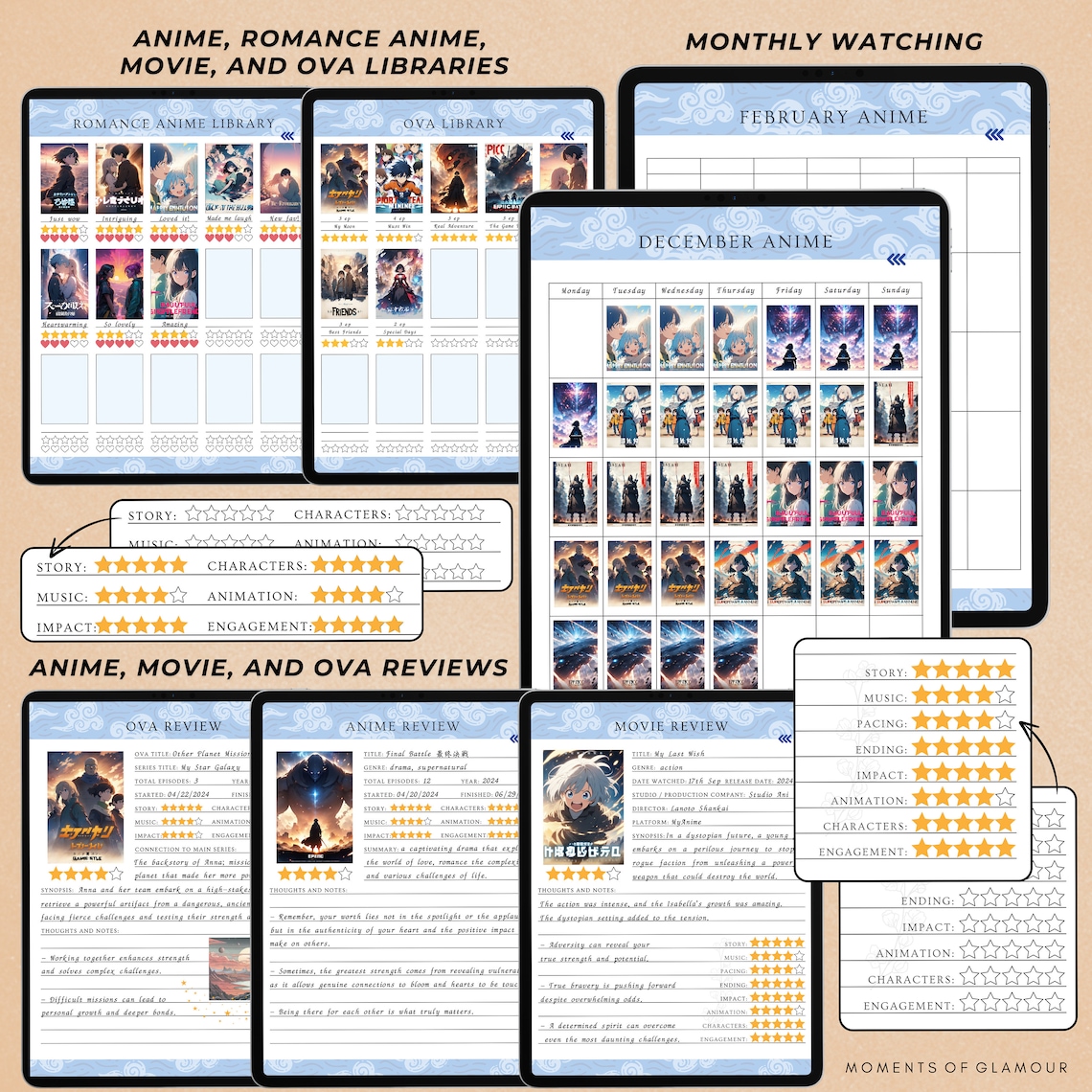 Anime Planner for Series Tracking Anime Notebook for Anime Lover Gift ...