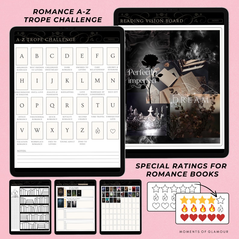 Smut Reading Journal for Romance Reader Book Journal Digital Spicy ...