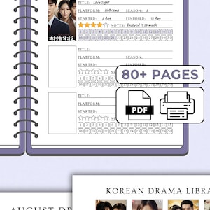 Drama Journal Printable Template for Kdrama Journal Insert Page Cdrama ...