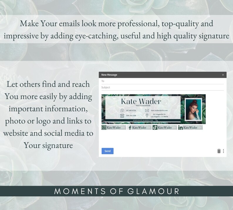 Email Signature Template Email Signature Temp Email - Etsy