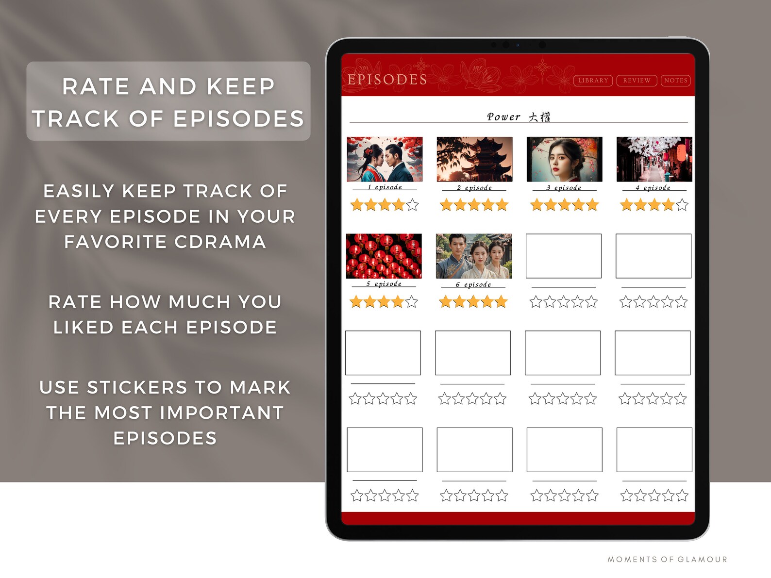 Cdrama Journal Digital C Drama Planner Chinese Drama Tracker C-drama ...