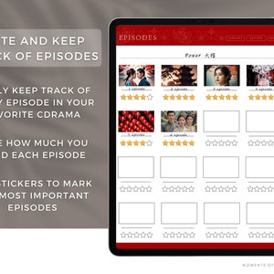 Cdrama Journal Digital C Drama Planner Chinese Drama Tracker C-drama ...