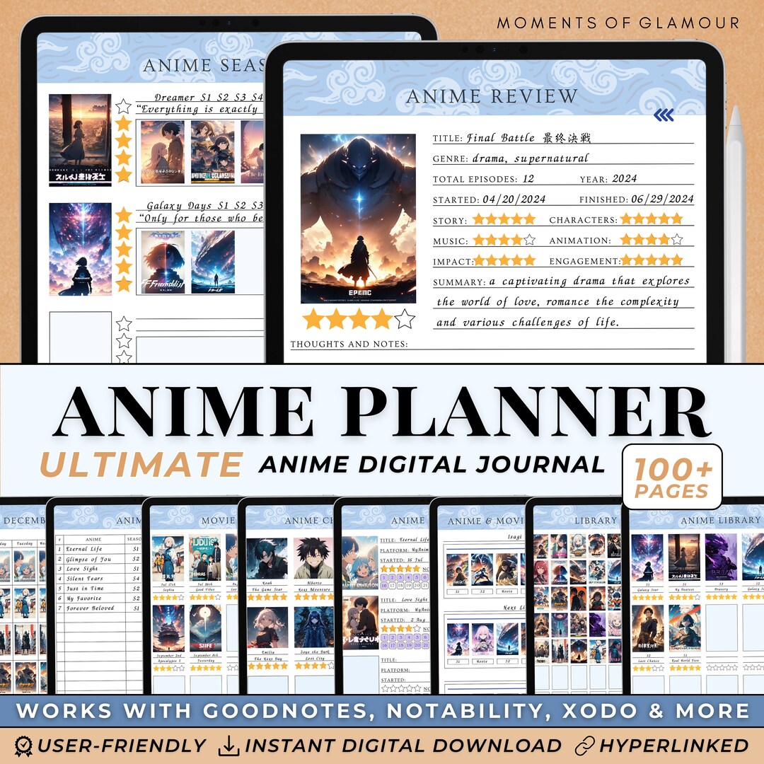 Anime Watching Tracker for Anime Fan Digital Gift for Husband Digital ...