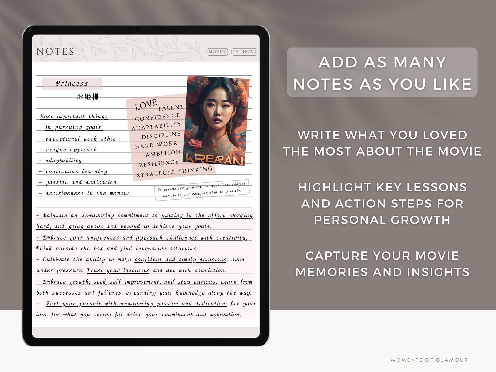 Movie Journal Digital Movie Library Goodnotes Movie Review Digital ...