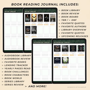 Fantasy Reading Journal Digital Book Journal Romantasy Reader Planner ...