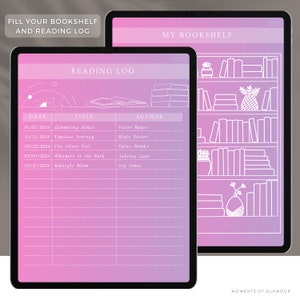 Reading Journal Book Reading Log Digital Book Journal for Reader ...
