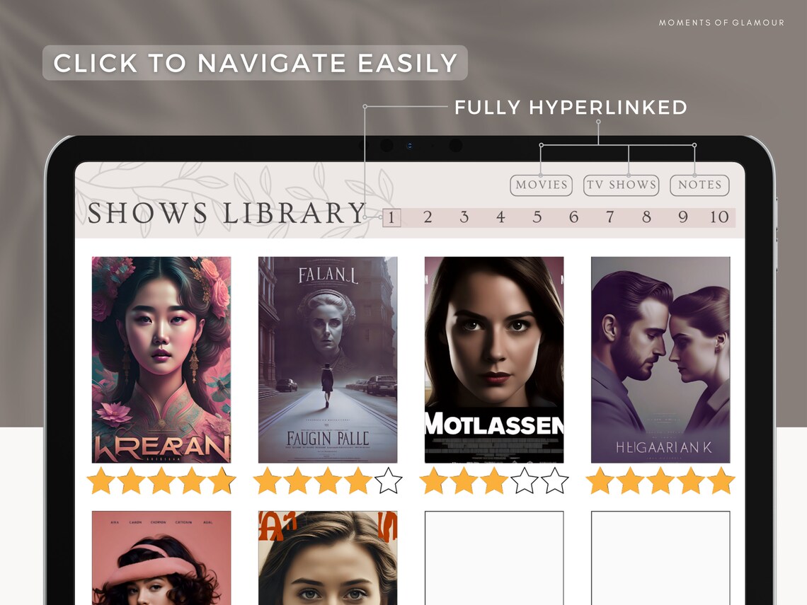 Movie Journal Digital Movie Library Goodnotes Movie Review Digital ...