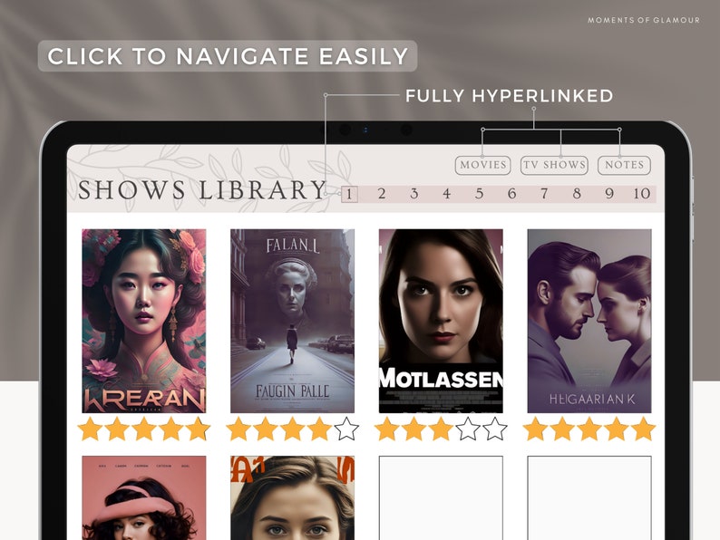 Movie Journal Digital Movie Library Goodnotes Movie Review Digital ...