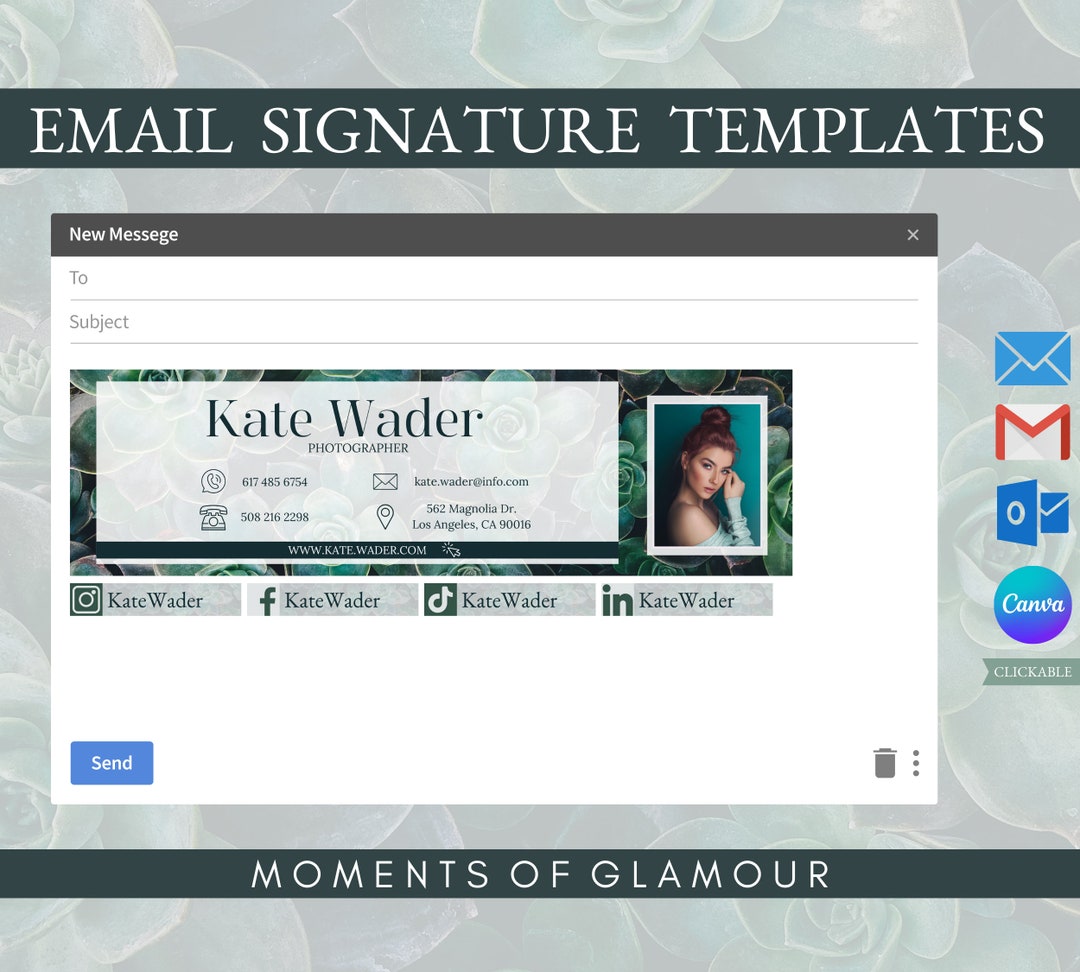 Email Signature Template Email Signature Temp Email - Etsy