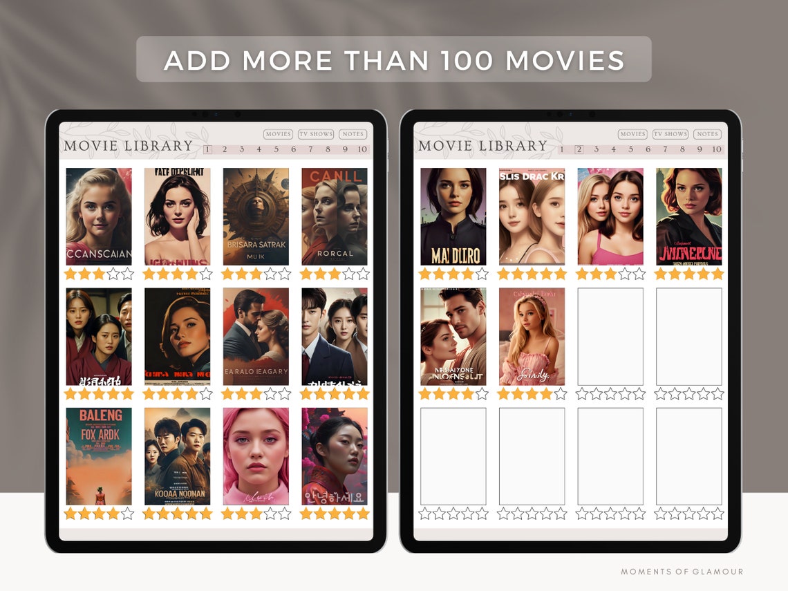 Movie Journal Digital Movie Library Goodnotes Movie Review Digital ...