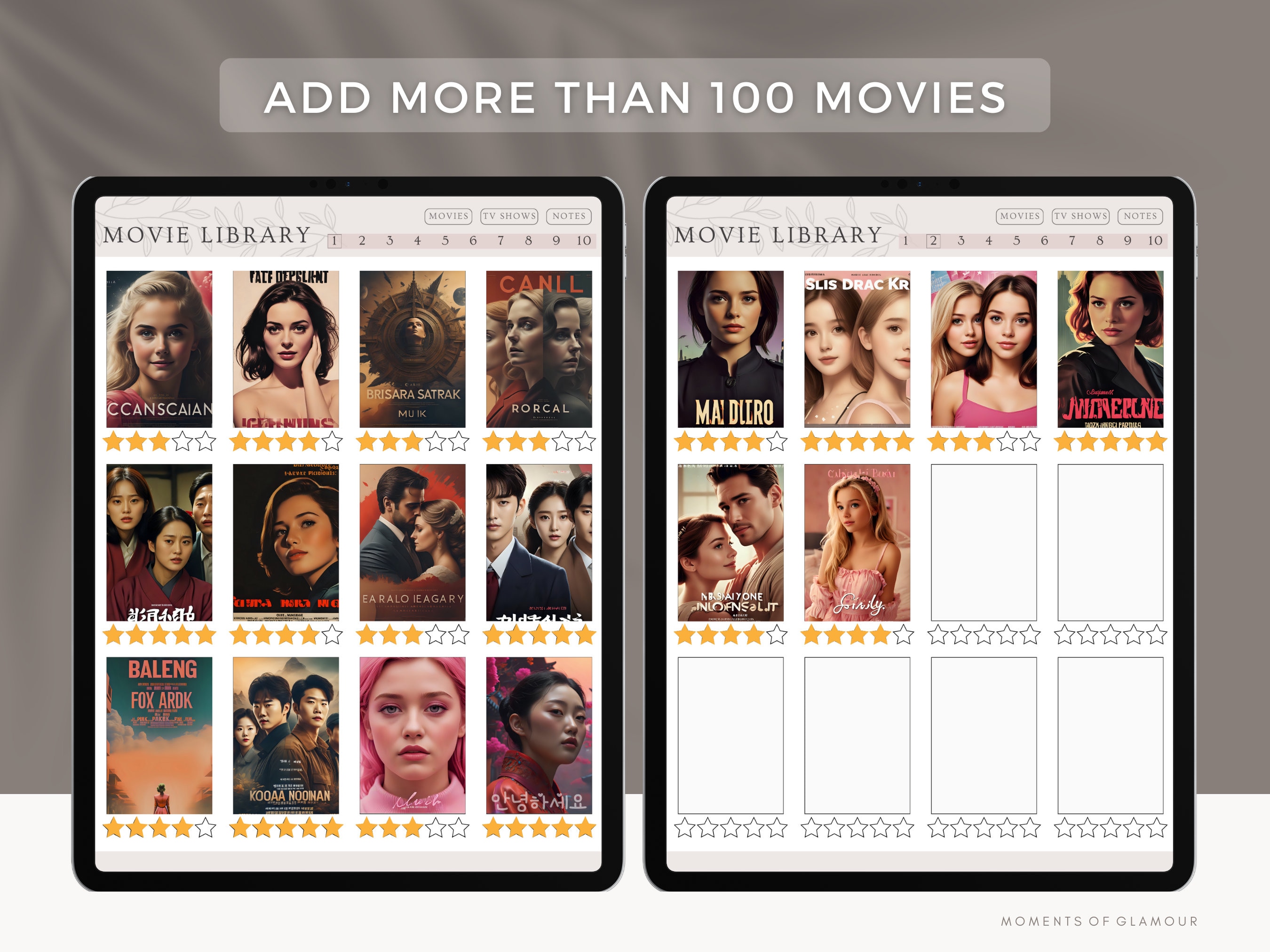 Movie Journal Digital Movie Library Goodnotes Movie Review Digital ...