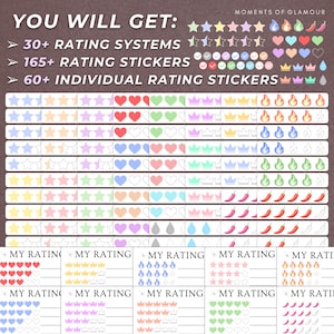 Pastel Reading Sticker for Book Rating Sticker for Reading Journal ...