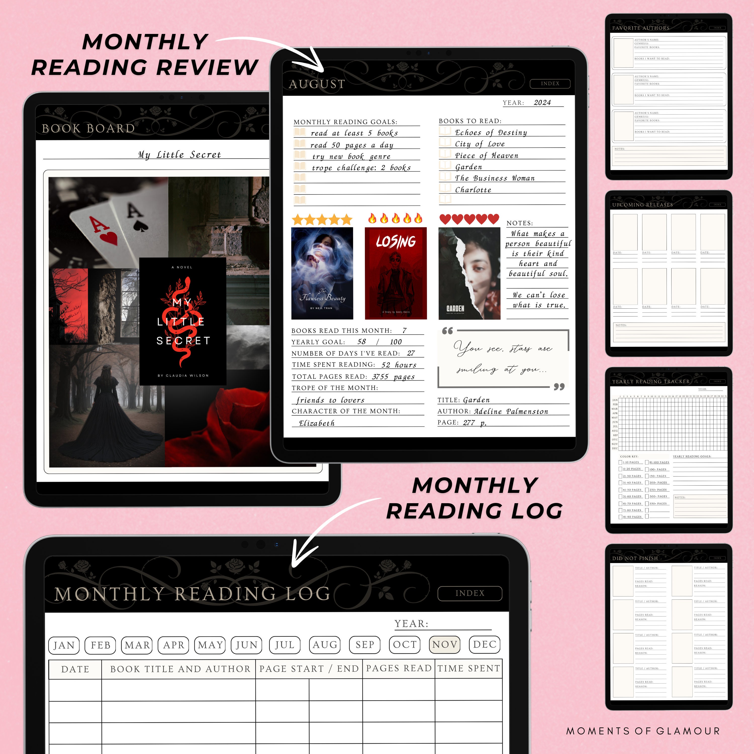 Smut Reading Journal for Romance Reader Book Journal Digital Spicy ...