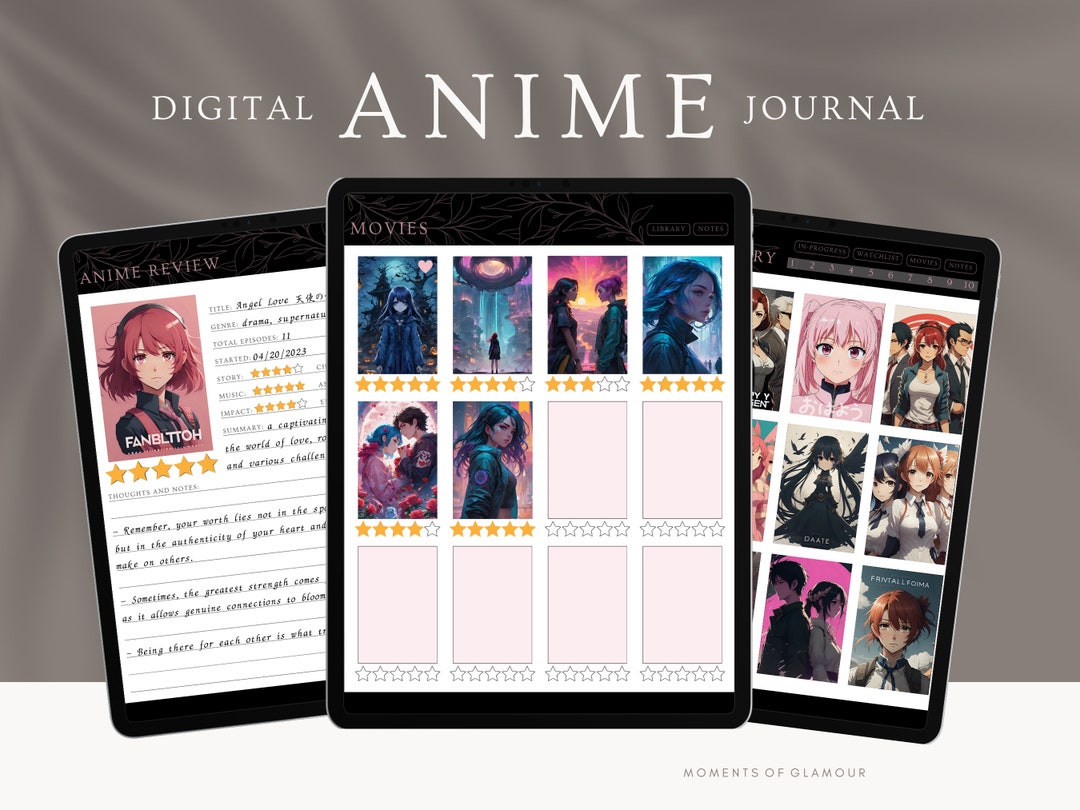 Anime Tracker Goodnotes Anime Journal for Anime Digital Planner Anime ...
