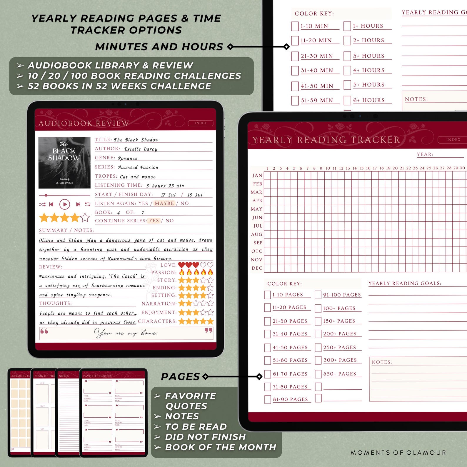 Spicy Reading Journal for Urban Romance Book Reading Planner to Track ...