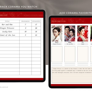 Cdrama Journal Digital C Drama Planner Chinese Drama Tracker C-drama ...