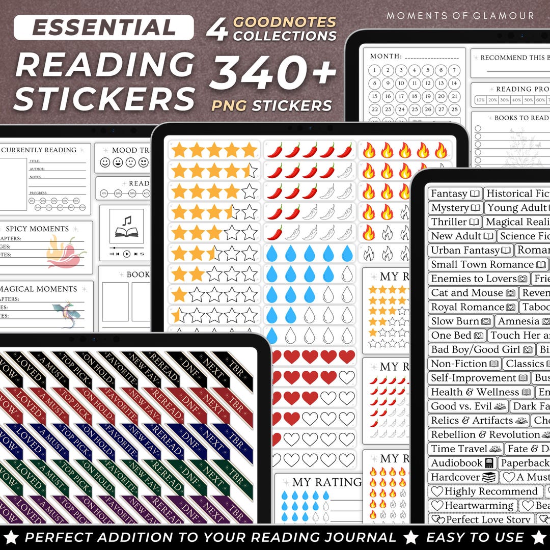 Digital Reading Journal Sticker for Reader Sticker Pack Digital ...