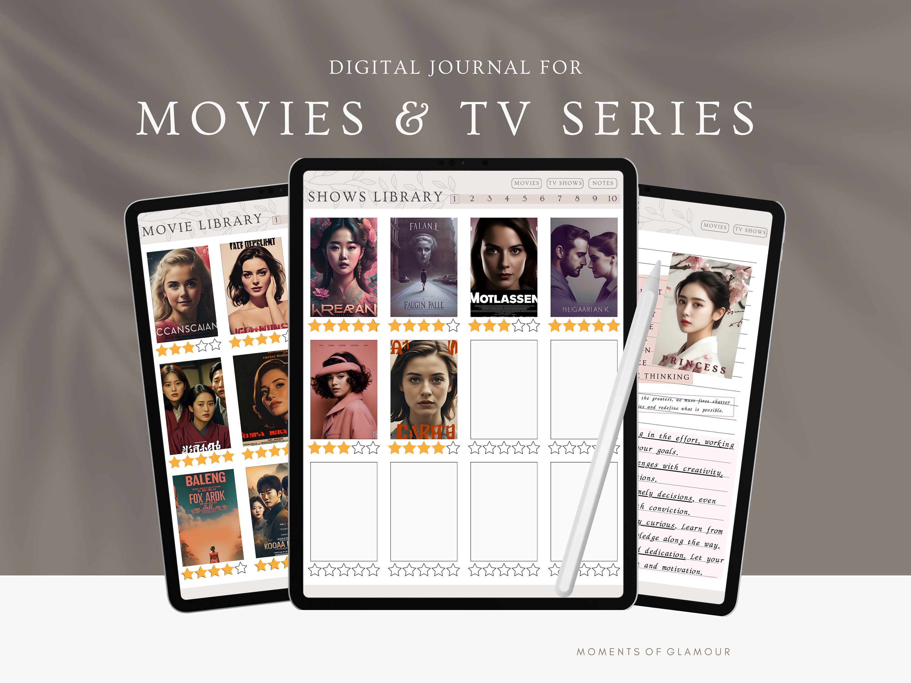 Movie Journal Digital Movie Library Goodnotes Movie Review Digital ...
