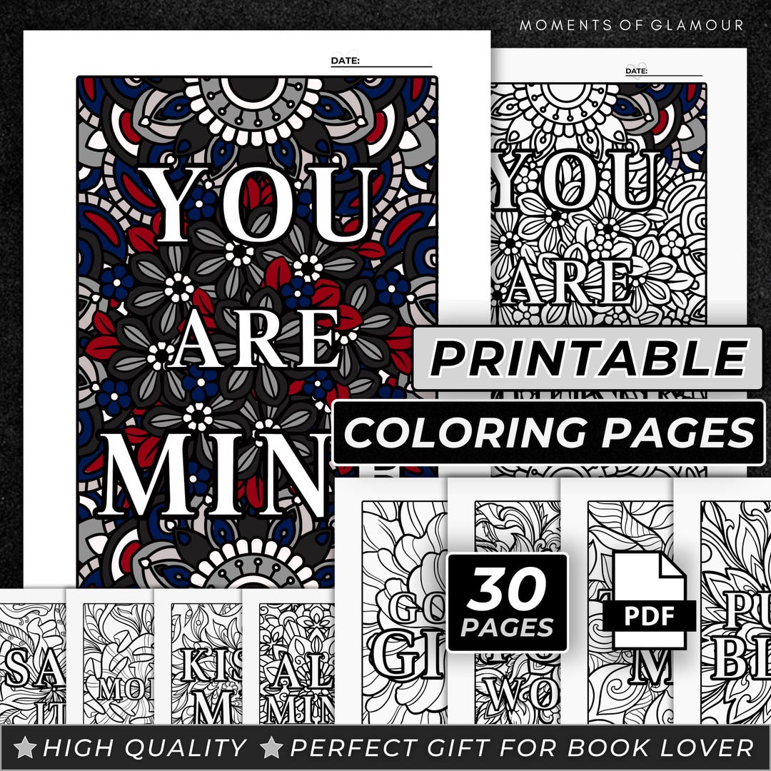 Spicy Coloring Book for Smut Book Lover Coloring File for Romance ...