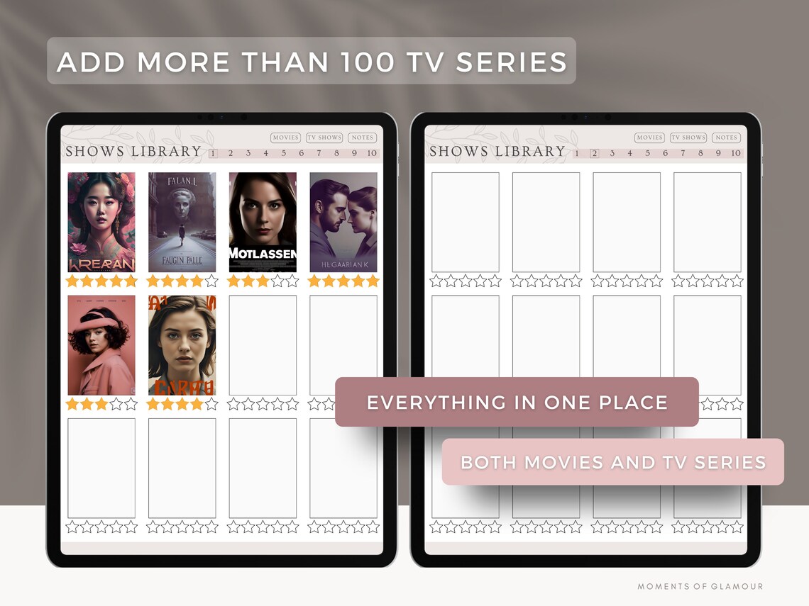 Movie Journal Digital Movie Library Goodnotes Movie Review Digital ...