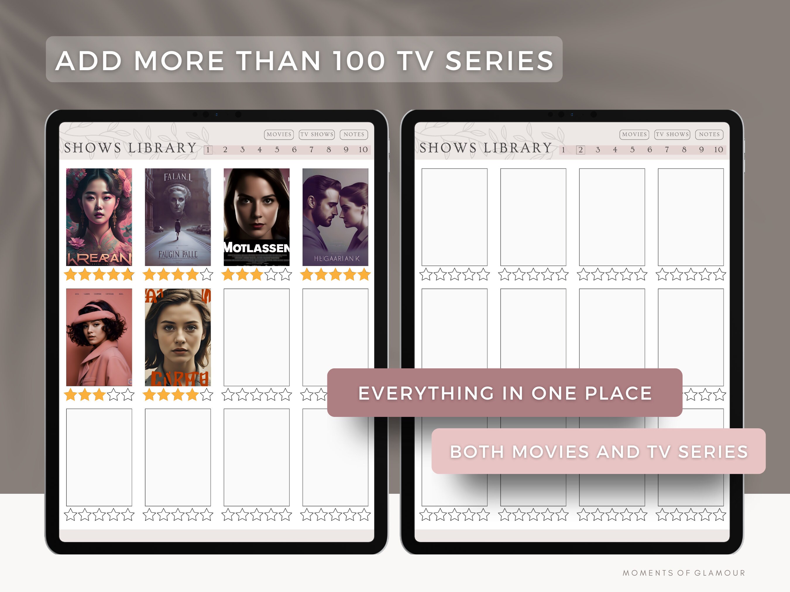 Movie Journal Digital Movie Library Goodnotes Movie Review Digital ...