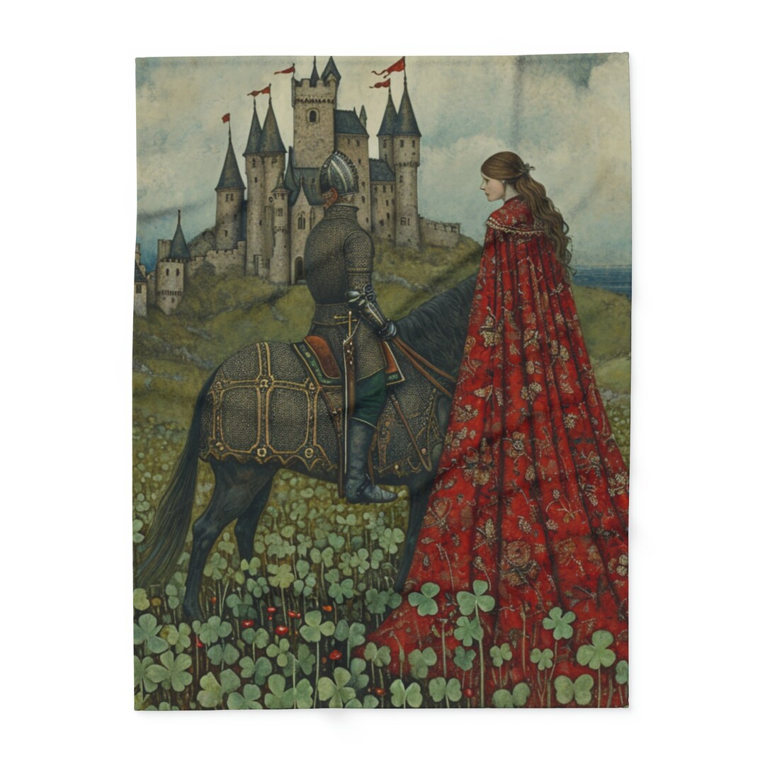 Medieval Knight in Shining Armor Celtic Style Proud to Be Irish Throw ...