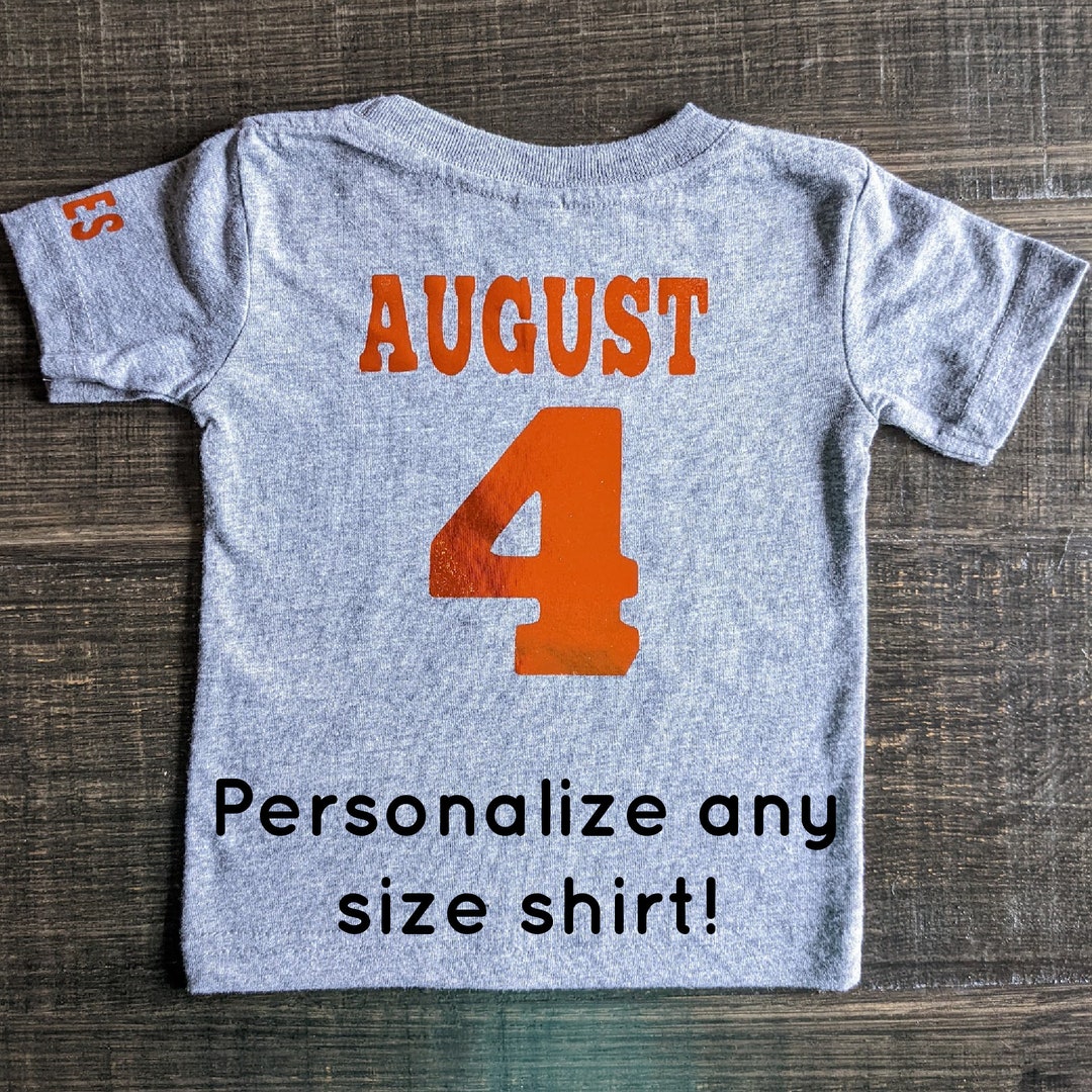 Custom NUMBER, Custom Sports Shirt, Custom Design, Matching Family ...
