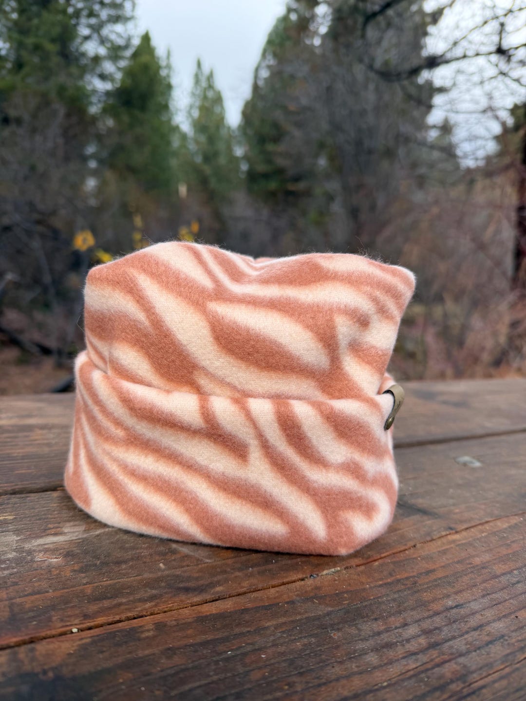 RETRO Zebra Four Point Beanie - Etsy