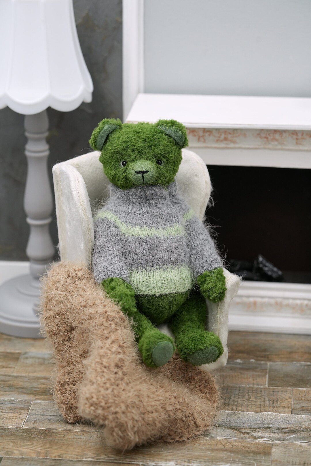 Teddy Bear Handmade Green Bear Cute Bear Memory Bear Valentine Teddy ...