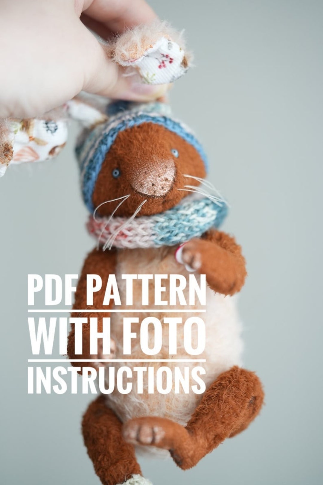 Sewing Pattern Bunny PDF Handmade Teddy Bunny Plush Toys Stuffed Animal ...