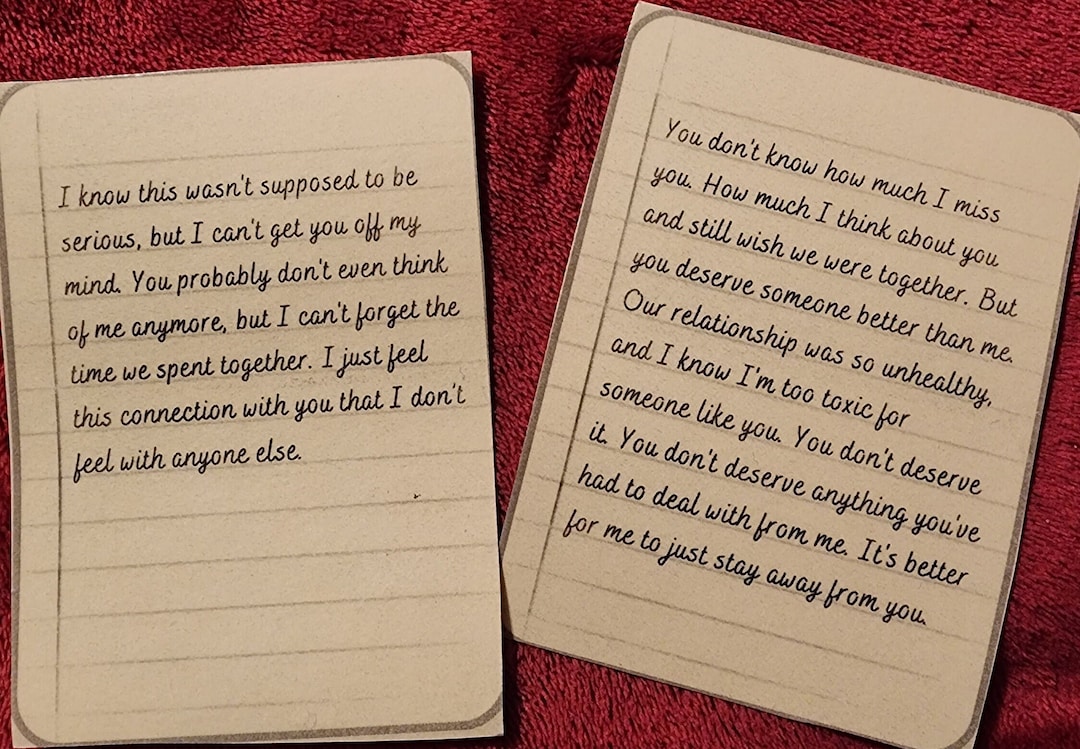Dear Diary Messages!! Messages From Your Ex! - Etsy