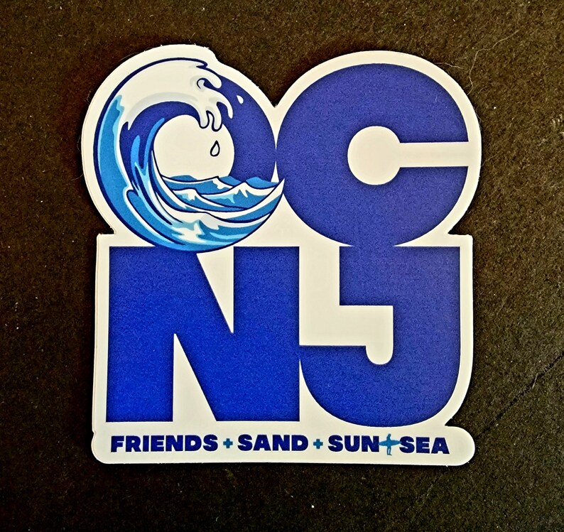 Ocean City New Jersey / Car Window Decal / Sticker / Permanent Adhesive ...