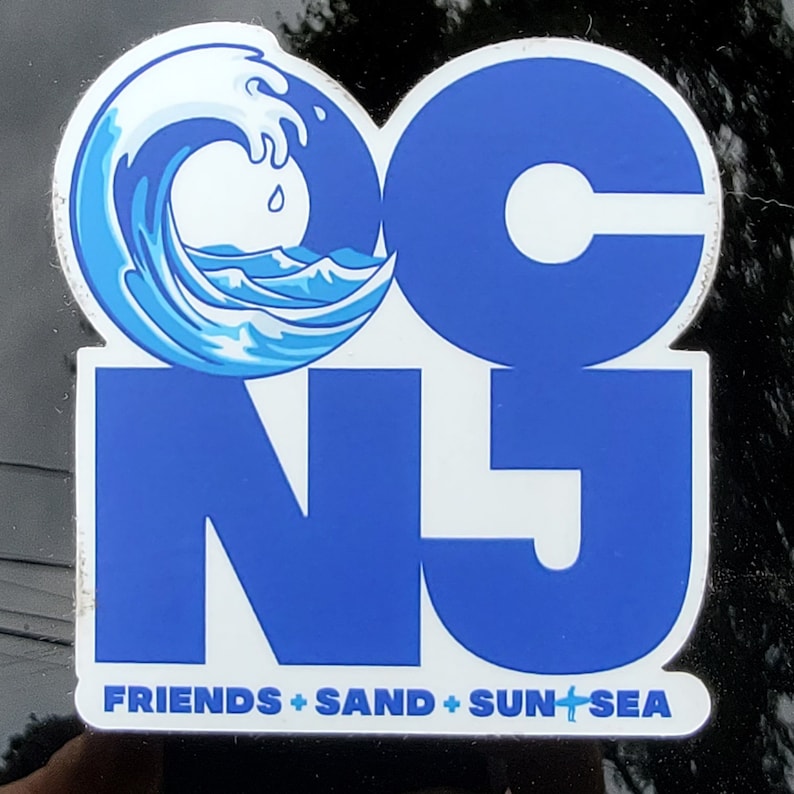 Ocean City New Jersey / Car Window Decal / Sticker / Permanent Adhesive ...