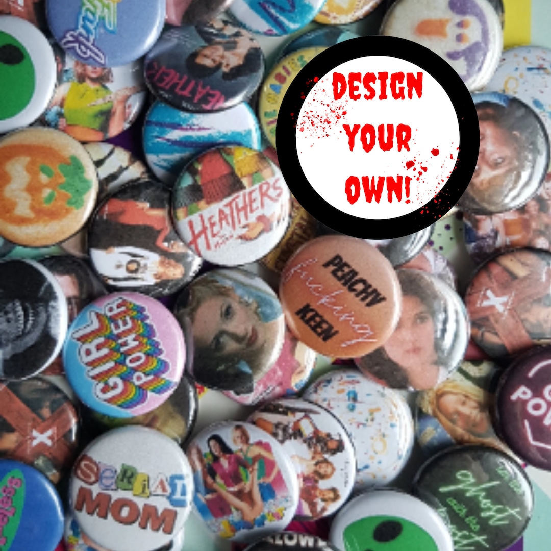 CUSTOM One Inch Pin Back Buttons, Personalized Gifts, Small Gift Idea ...