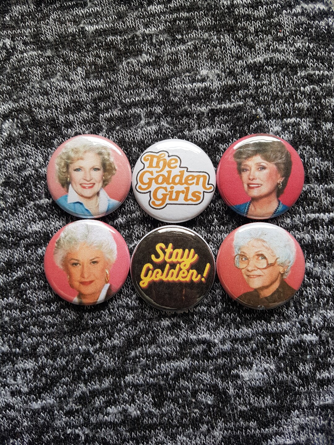 Golden Girls Pins or Magnets: Retro TV Comedy Set of 6 - Etsy