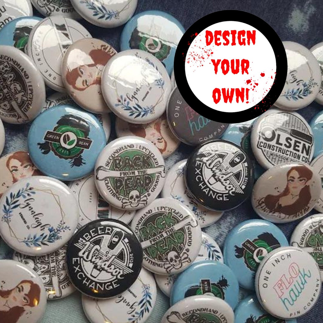 CUSTOM 500 Pack One Inch Pin Back Buttons, Personalized, Movie ...