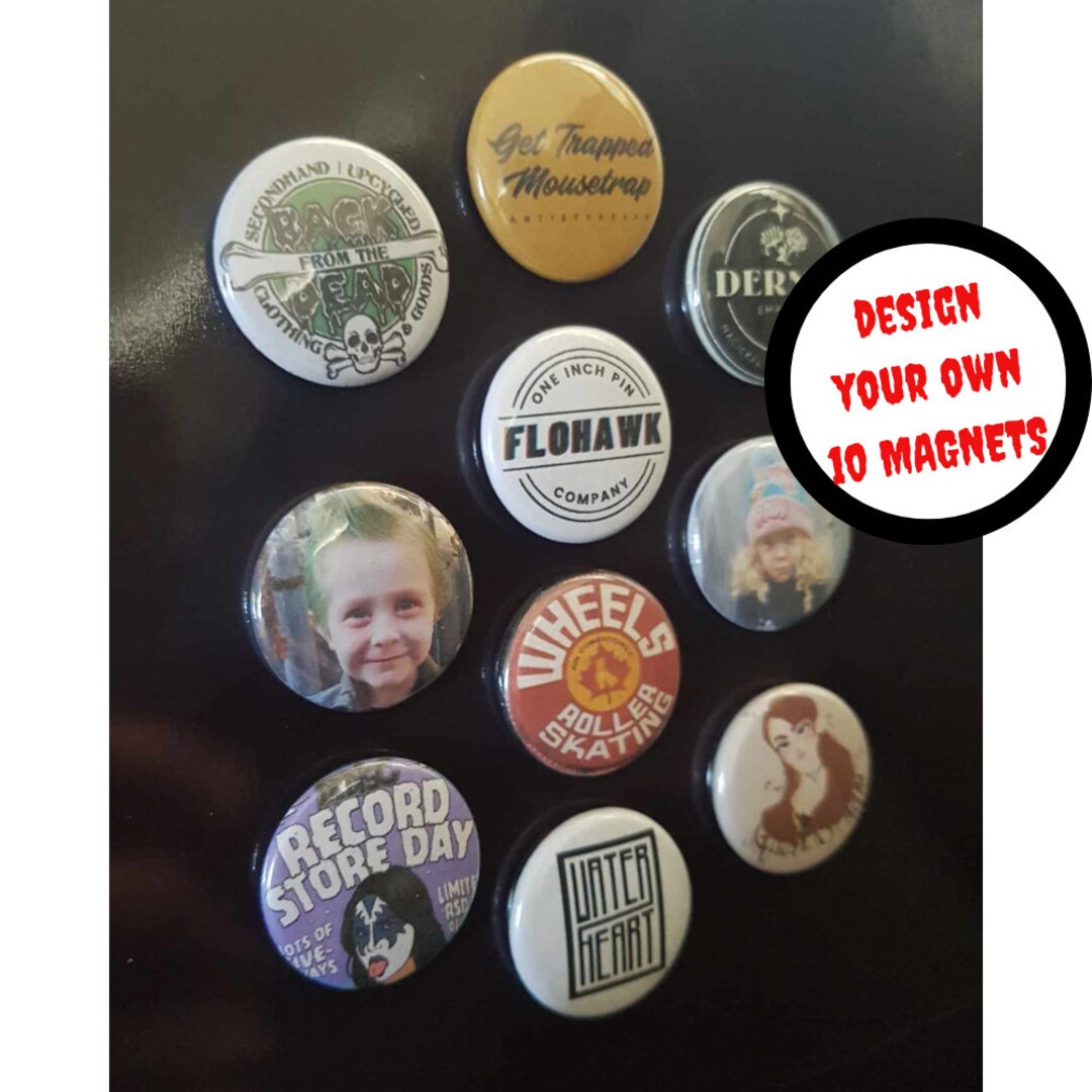Custom One Inch Magnets: Personalized Party Favors - Etsy