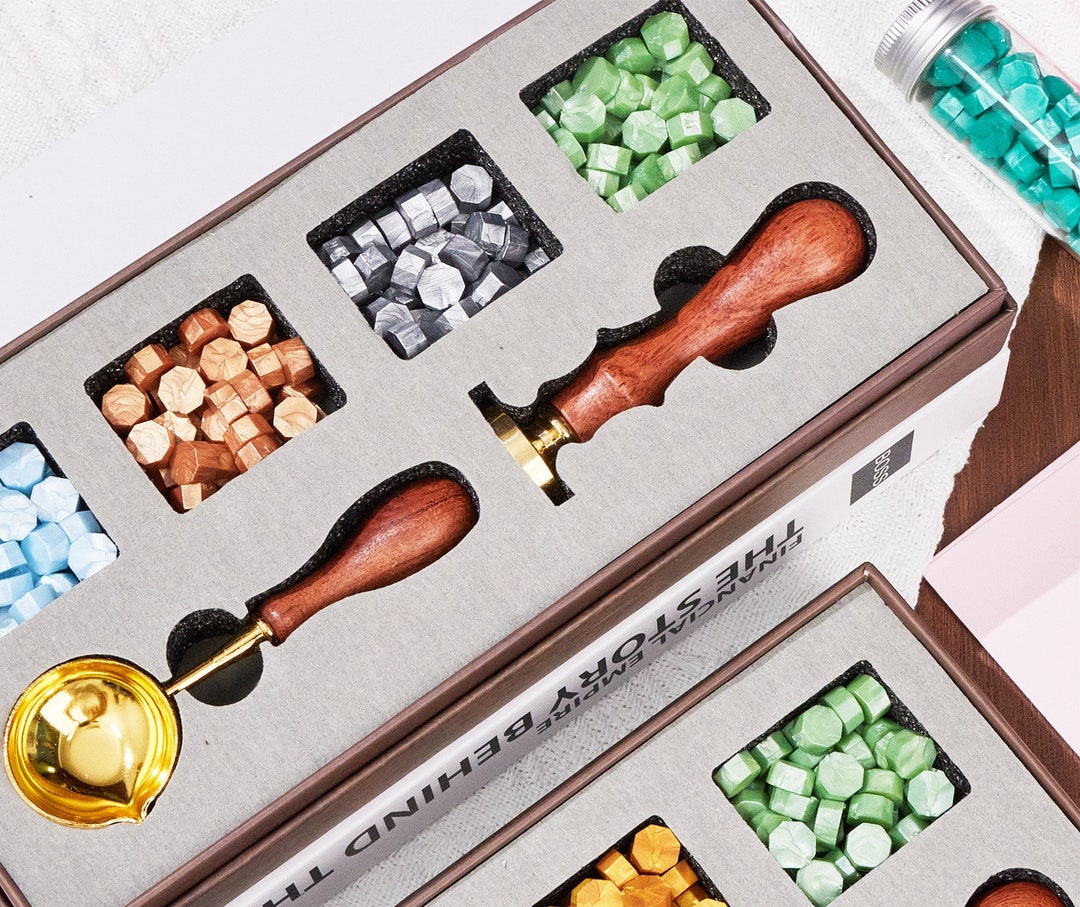 Custom Initial Wax Seal Stamp Kit for Gift , Custom Wax Seal Kit for ...