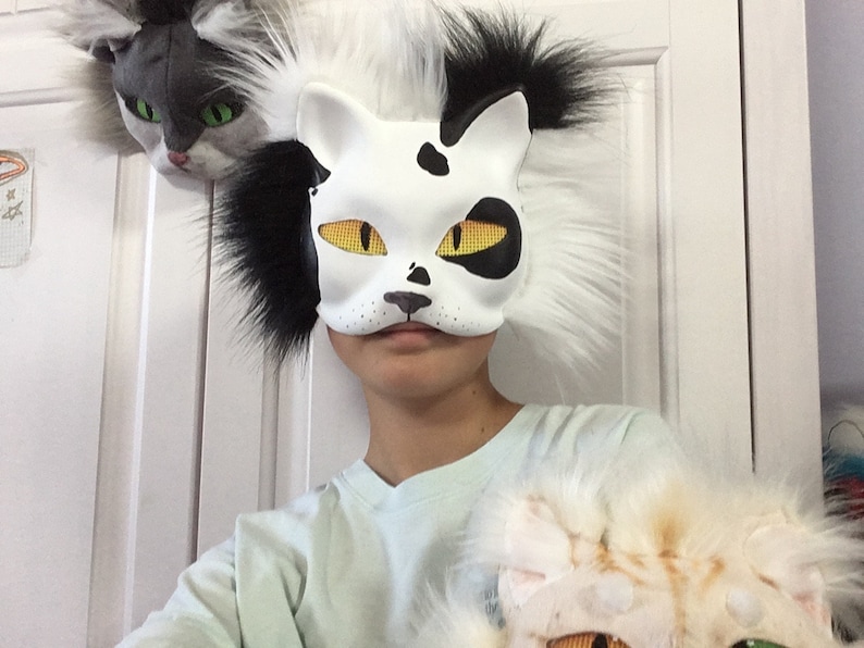 Cat Masks Handmade / Handmade Therian Cat Masks - Etsy UK