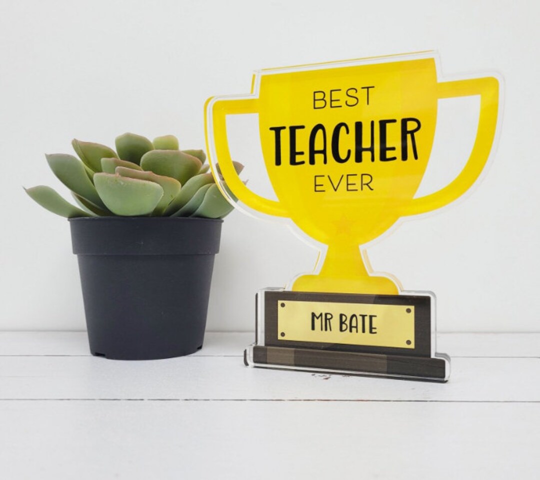 Freestanding Trophy Teacher Gift End of Term - Etsy