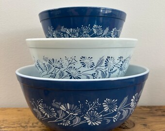 Pyrex Libbey Colonial Mist Tumblers / Set of 10 White Floral Glasses ...