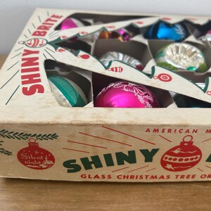 Vintage Box of Large Shiny Brite Mercury Glass Ornaments - Etsy